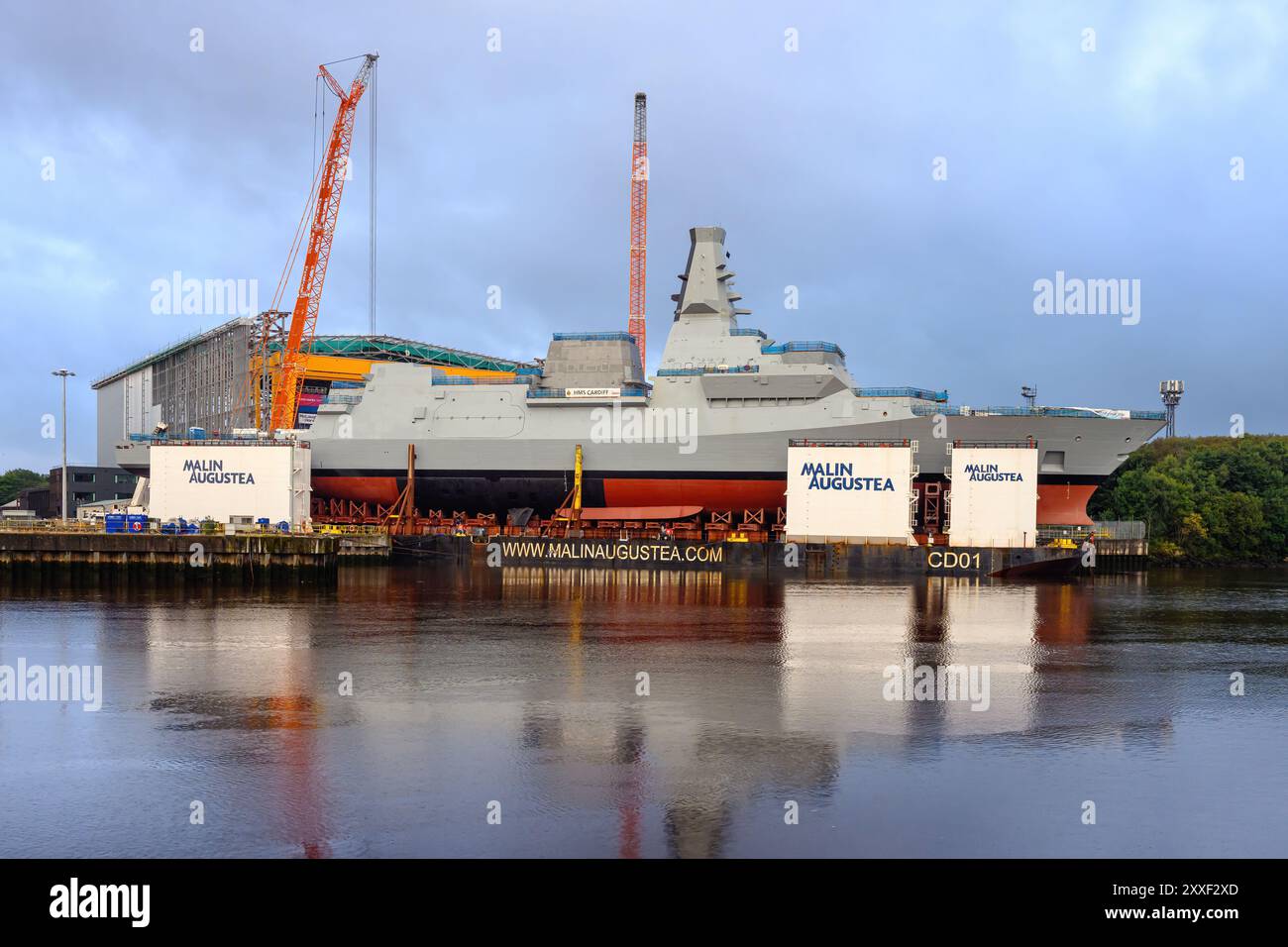 The future HMS Cardiff (F89), the second of eight Type 26 frigates ...