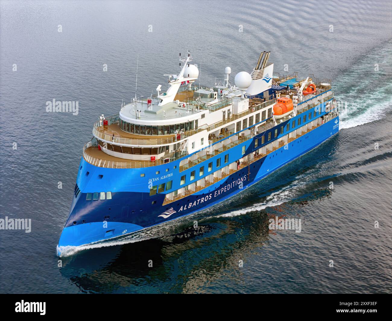 Ocean Albatros is an Ulstein X-bow configured expedition cruise ship ...