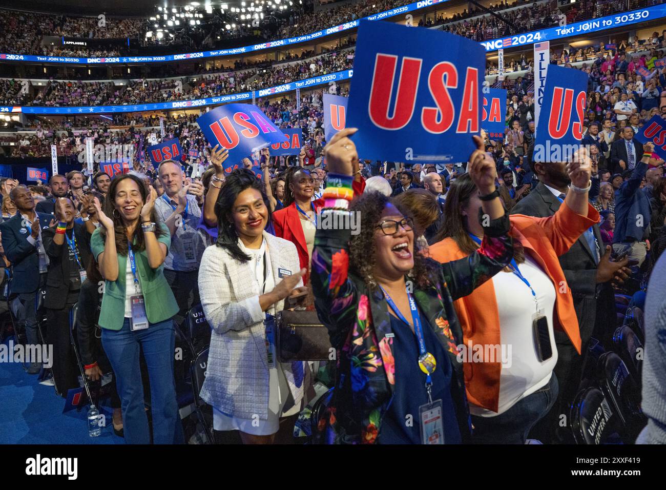 Chicago, Illinois USA - 08-21-2024: Democratic National Convention ...