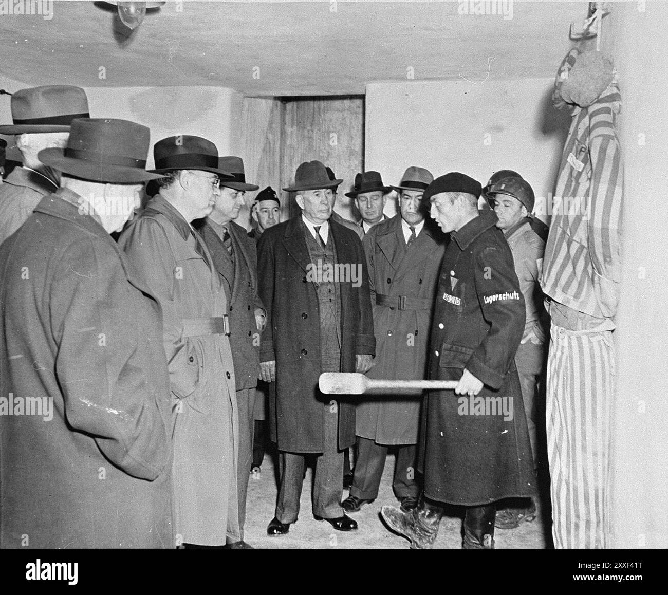 Members of a Congressional delegation inspecting Buchenwald while on a ...