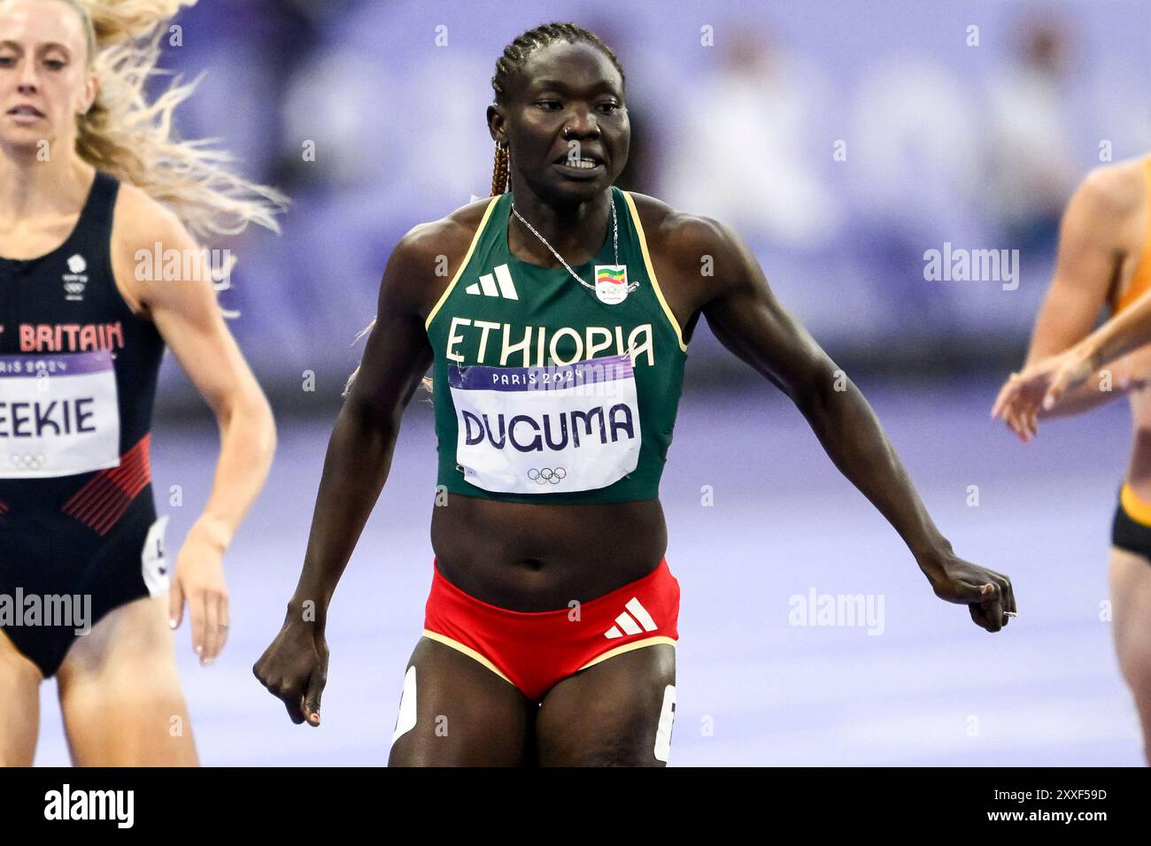 Tsige Duguma of Ethiopia competes in the 800m women semi-final during ...