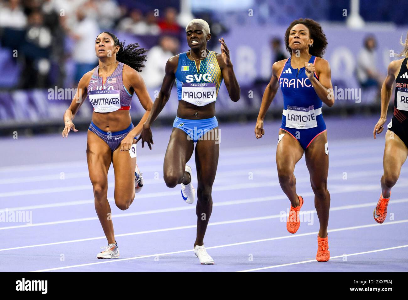 Juliette Whittaker of United States of America, Shafiqua Maloney of St ...