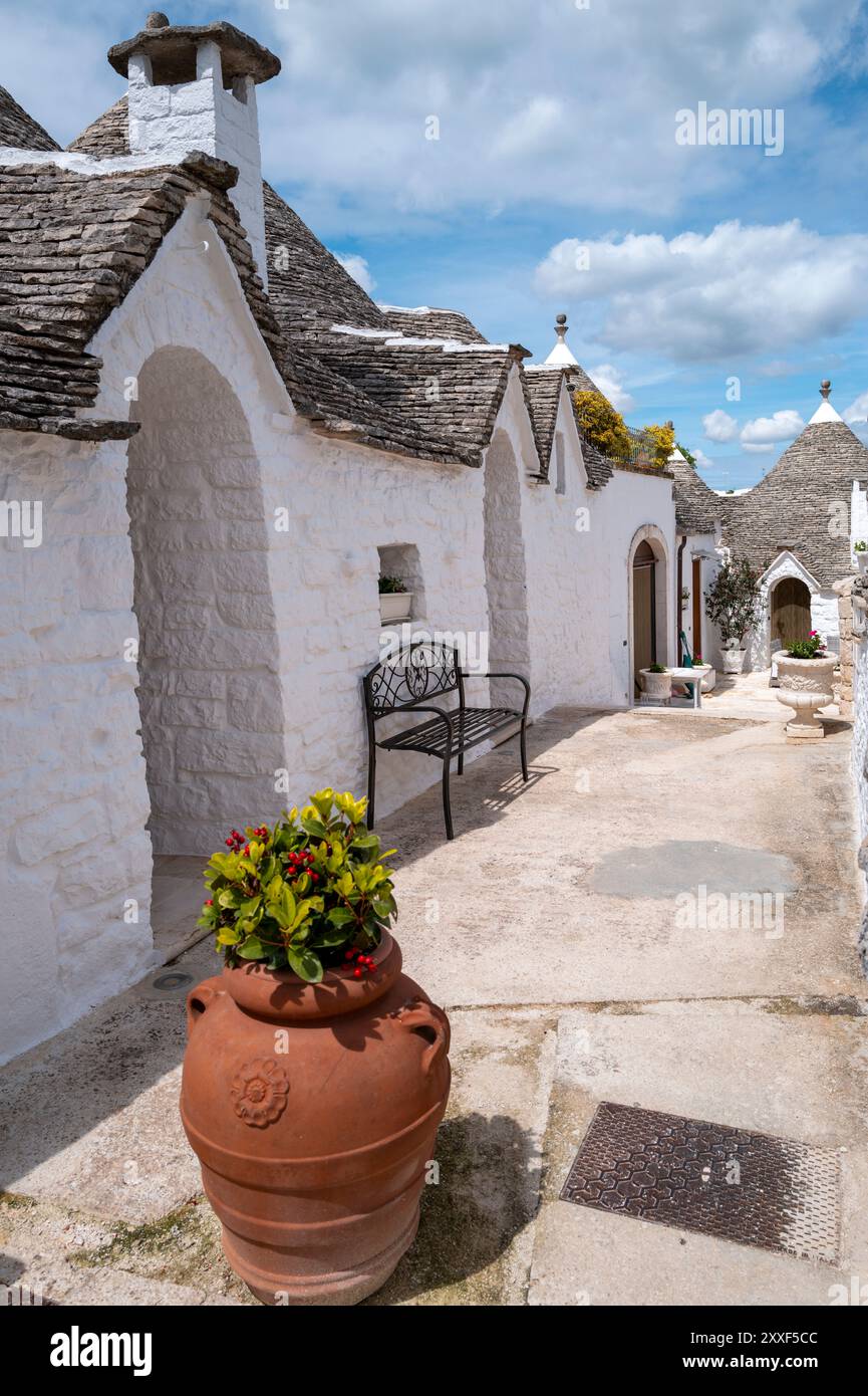 Typical houses called Trulli of Alberobello. Alberobello, Bari, Apulia ...