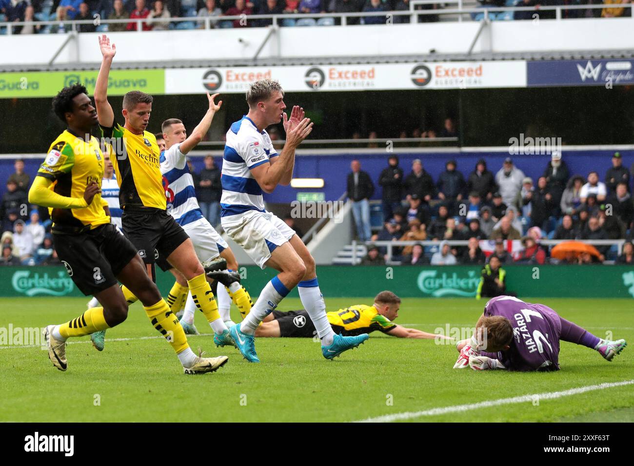 Queens Park Rangers' Jimmy Dunne reacts to a near chance during the Sky ...