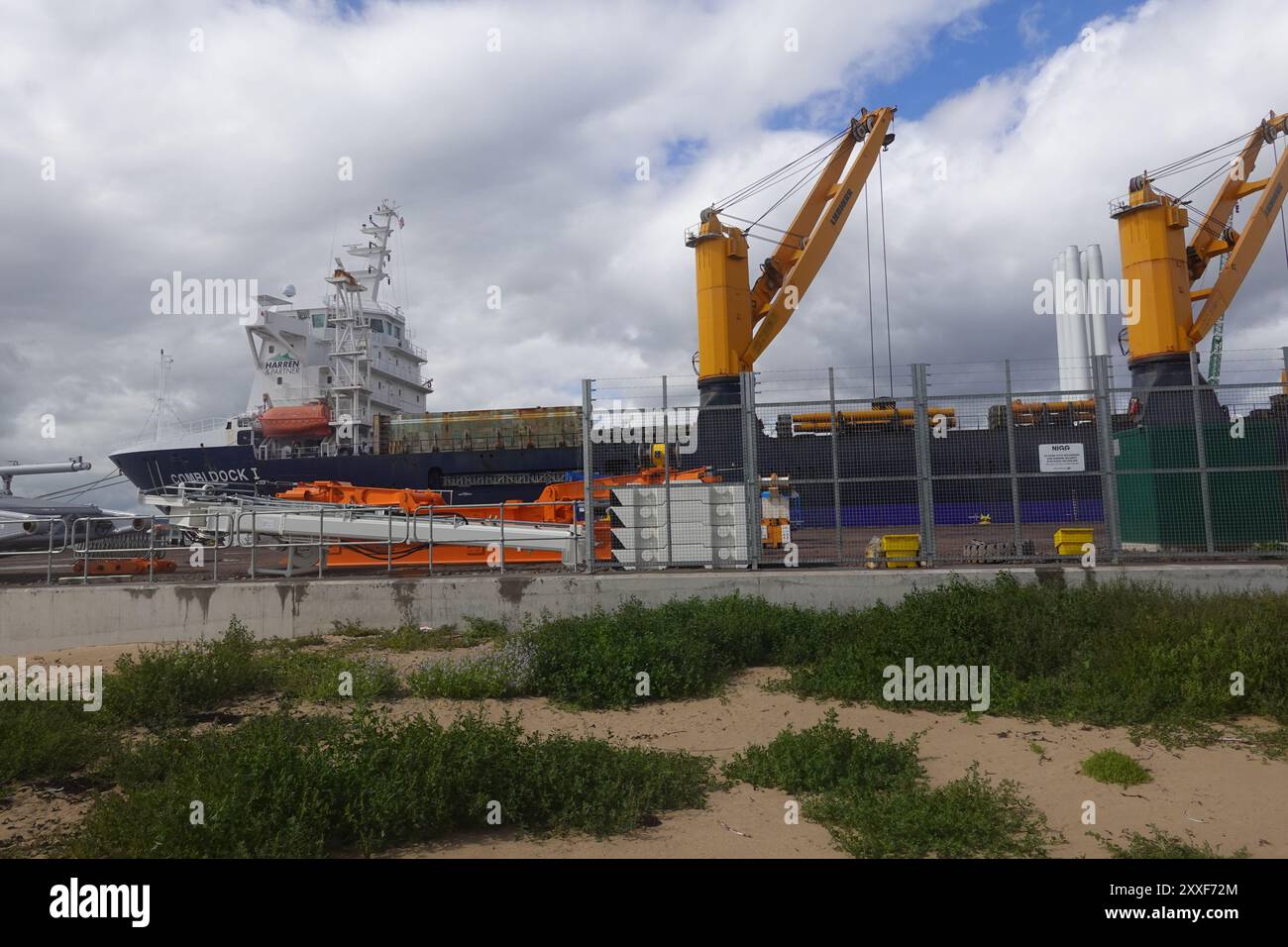 Combi Dock 1 a general cargo vessel and heavy load carrier docked at ...