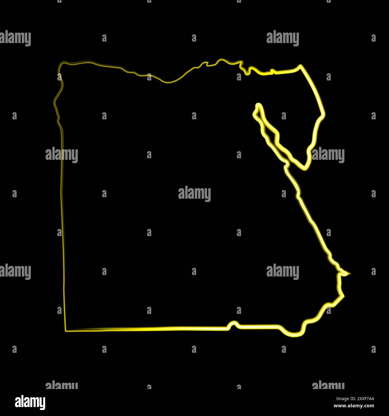 Vector isolated illustration of Namibia map outline with neon effect ...