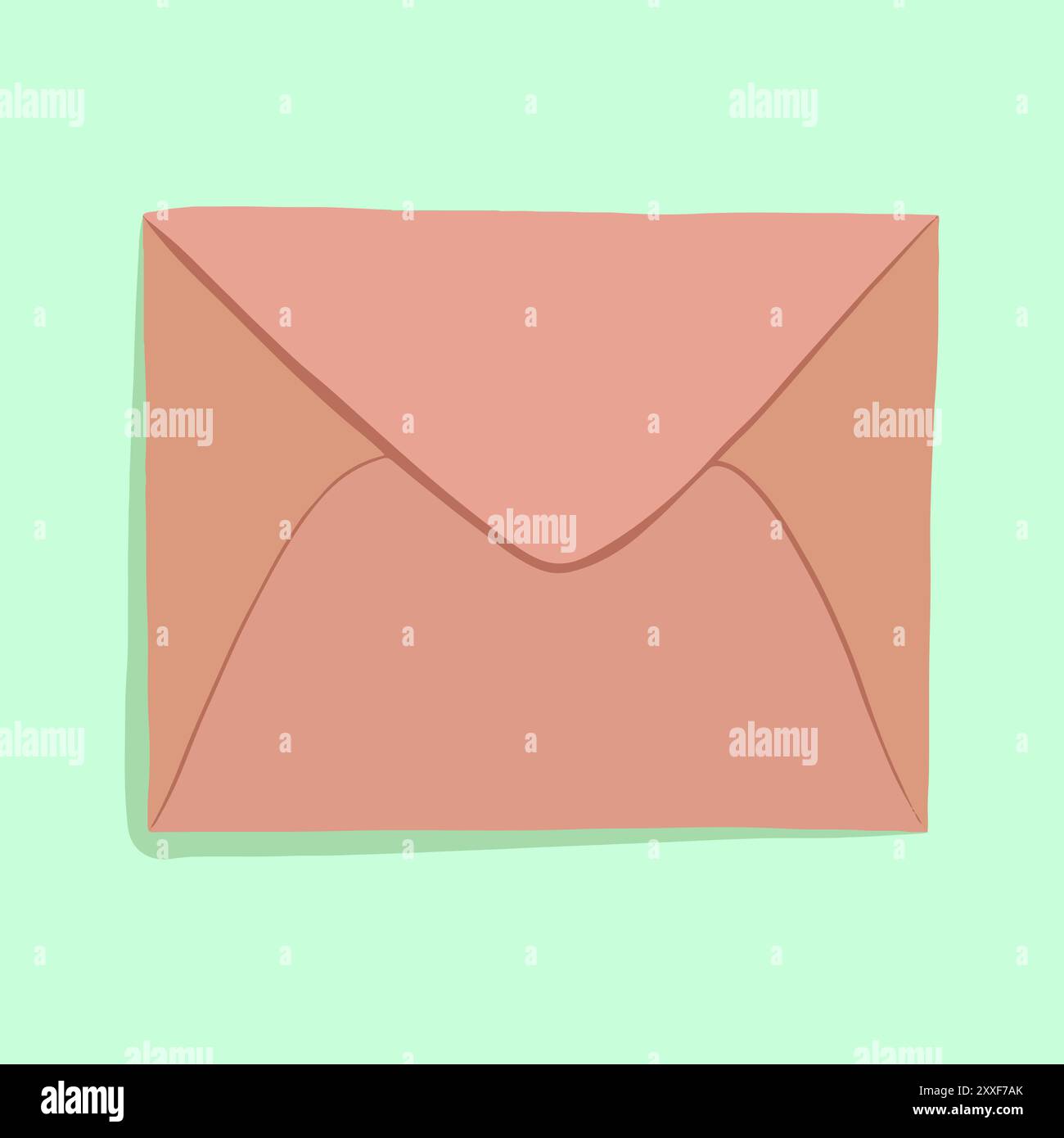 Vector illustration of a closed orange envelope Stock Vector Image ...