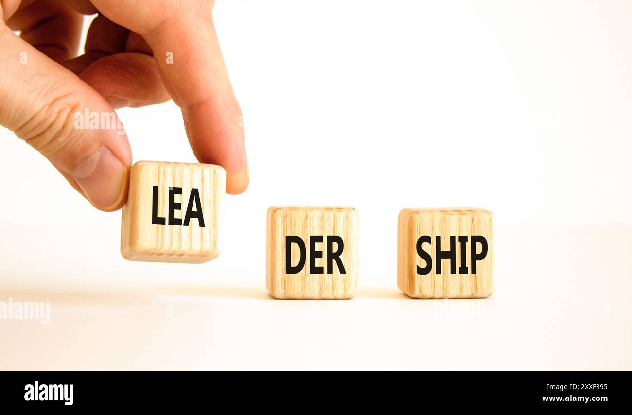 Leadership symbol. Concept word Leadership on beautiful wooden blocks ...