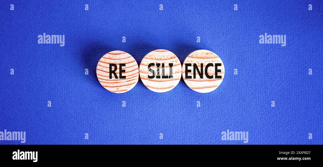 Resilience symbol. Concept word Resilience on beautiful wooden circles ...