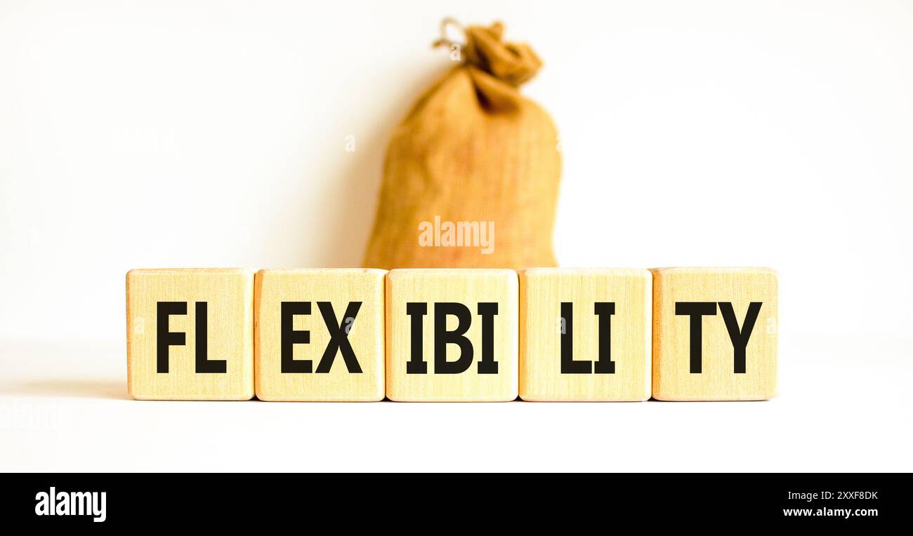 Flexibility symbol. Concept word Flexibility on beautiful wooden blocks ...