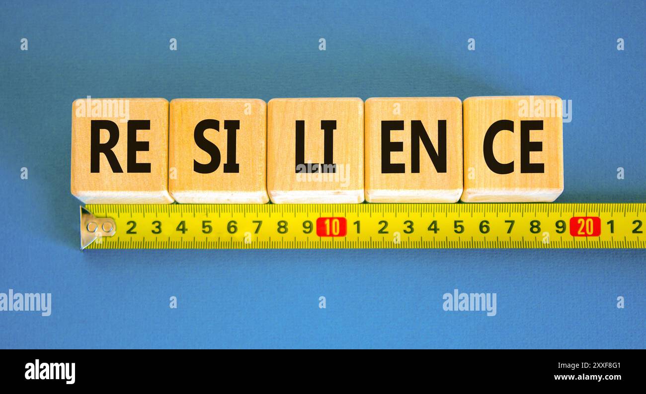 Resilience symbol. Concept word Resilience on beautiful wooden blocks ...