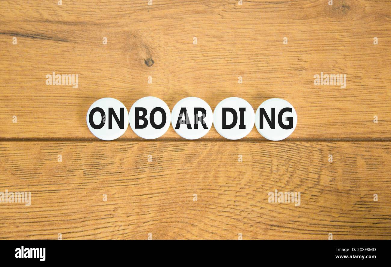 Onboarding success symbol. Concept word Onboarding on white pill ...