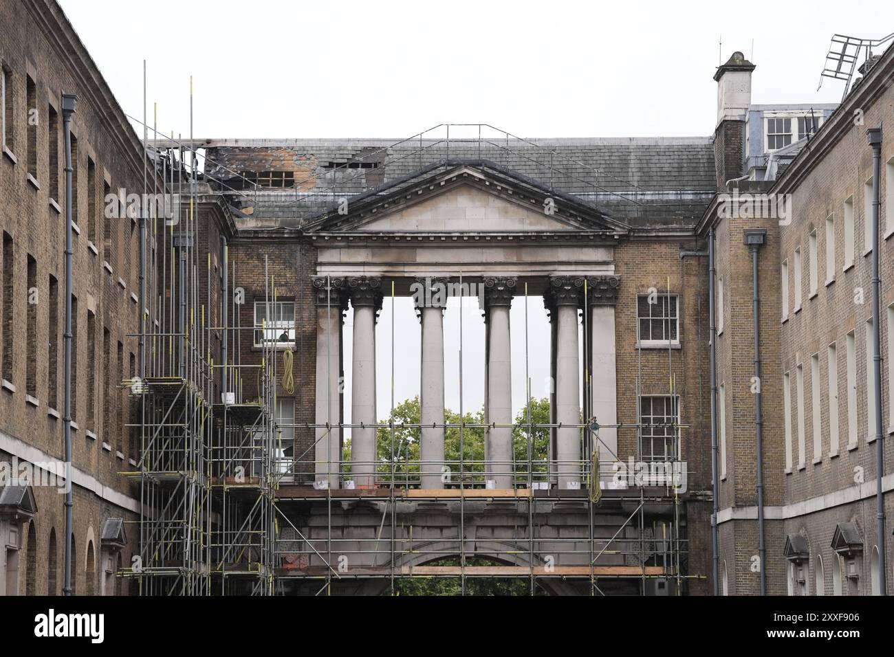 Fire damage at Somerset House in central London, following a fire at ...