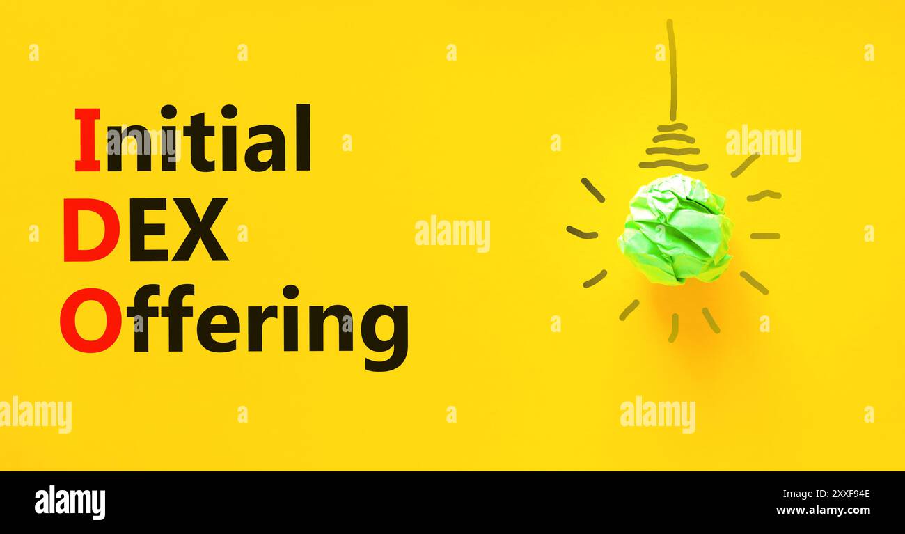 IDO initial DEX offering symbol. Concept words IDO initial DEX offering ... IDO initial DEX offering symbol. Concept words IDO initial DEX offering ...