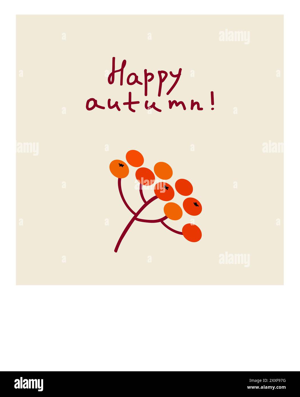 Cheerful autumn greeting featuring Cut Out Stock Images & Pictures - Alamy