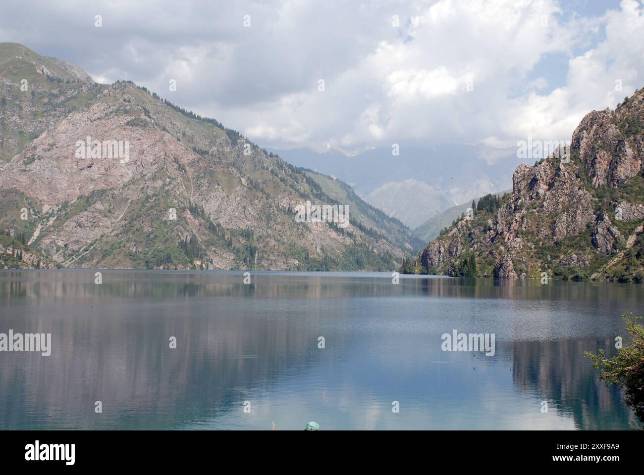the landscape of Sary Chelek lake in Kyrgyzstan i Stock Photo - Alamy
