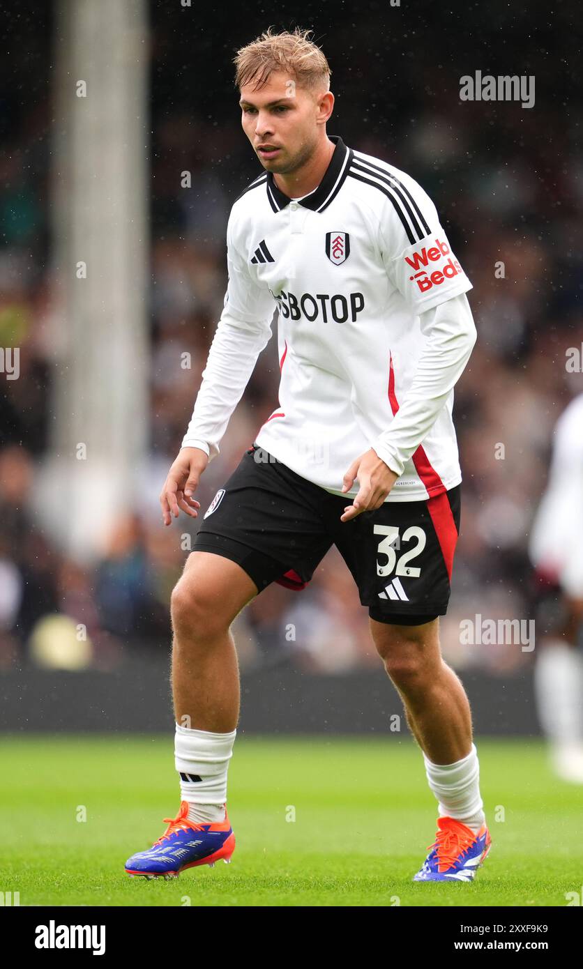 Fulham's Emile Smith Rowe in action during the Premier League match at ...