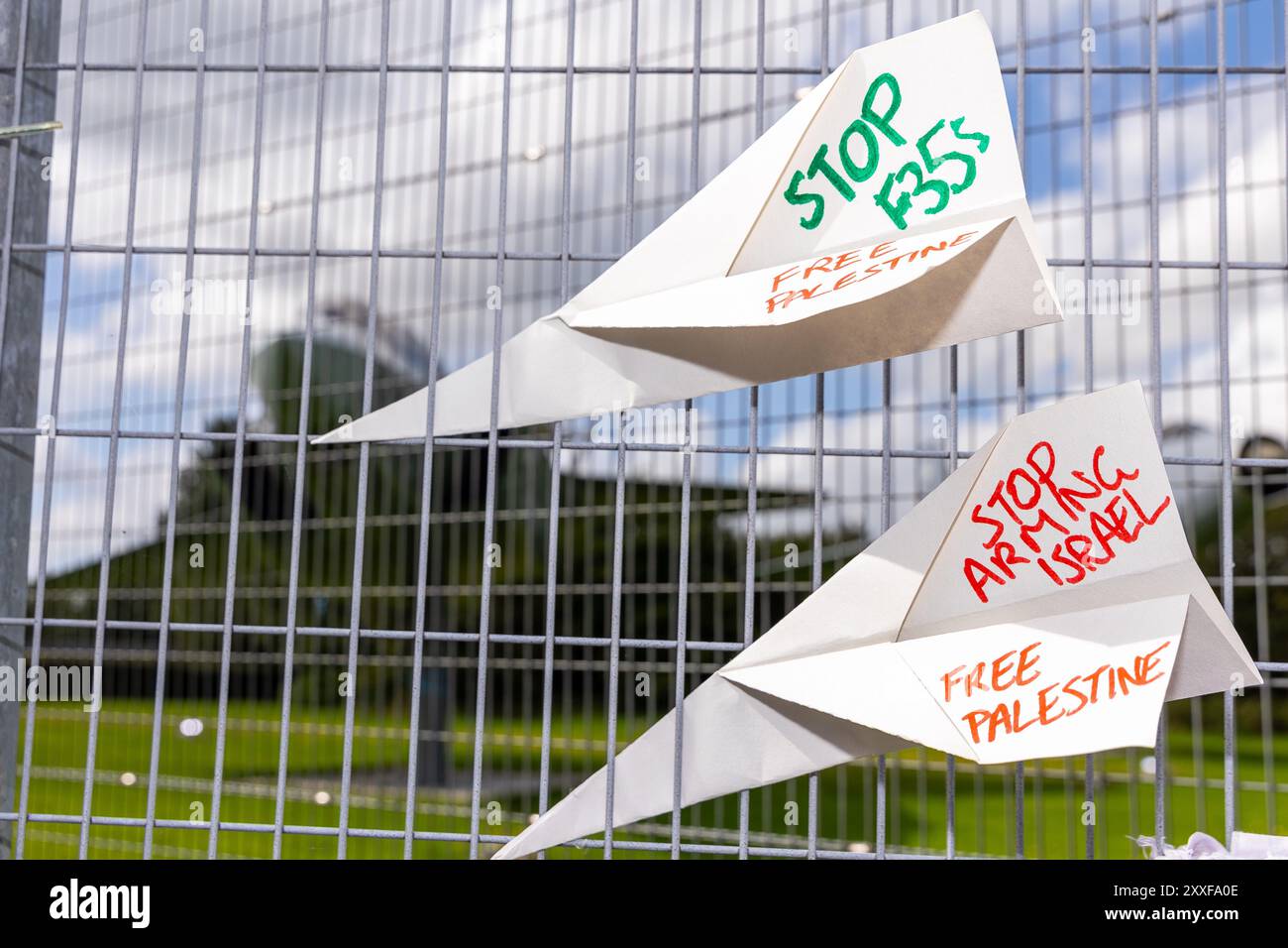 Blackburn, UK, 24 August 2024, Palestine protest outside BAE Systems ...