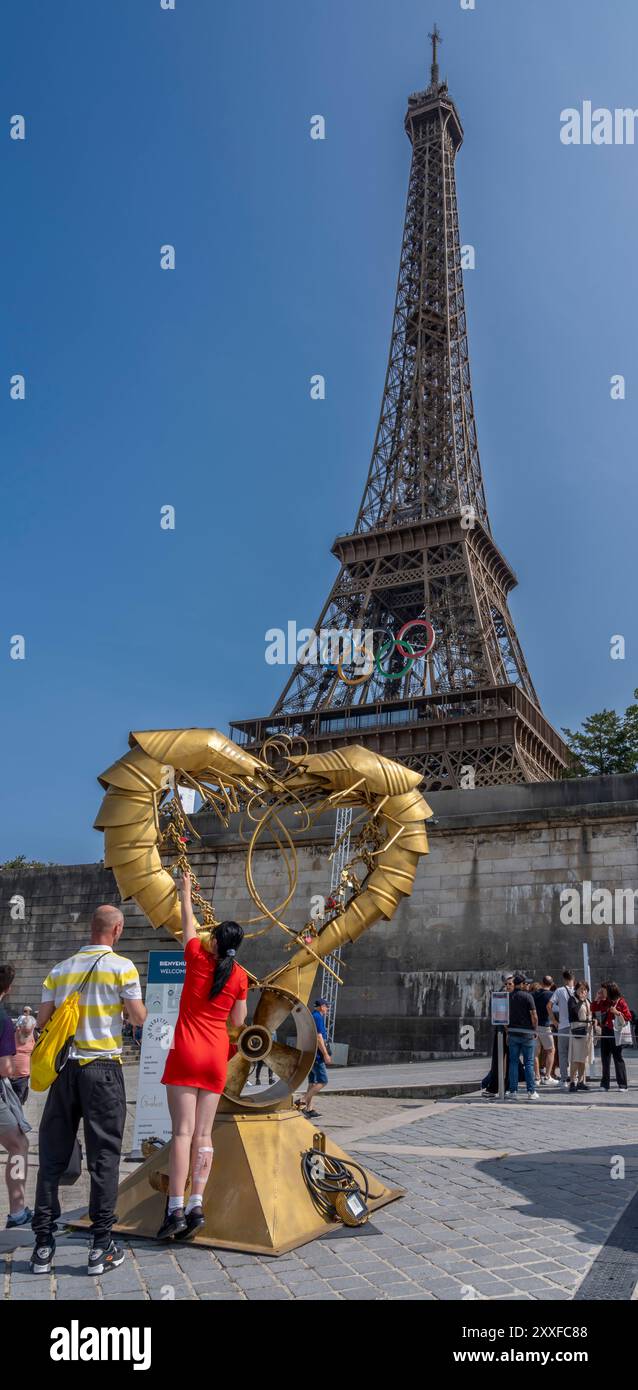 Paris, France - 06 14 2024: Olympic Games Paris 2024. View of the Paris ...