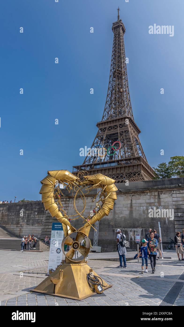 Paris, France - 06 14 2024: Olympic Games Paris 2024. View of the Paris ...