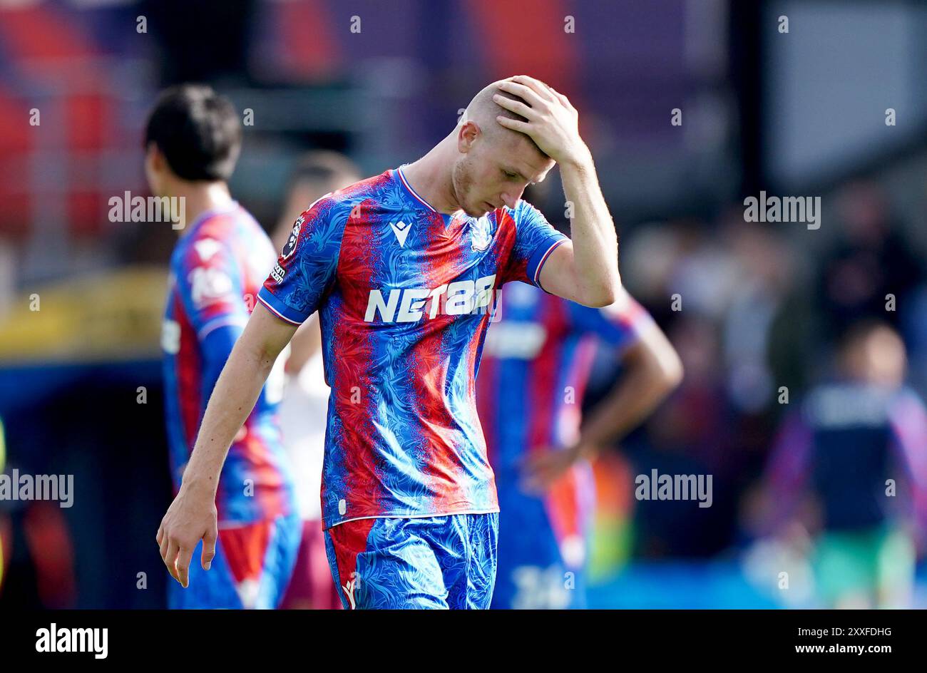 Crystal Palace's Adam Wharton shows his dejection after the Premier ...