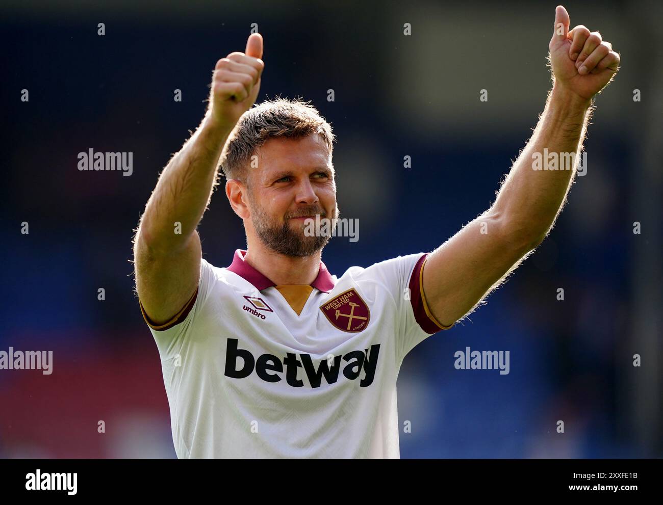 West Ham United's Niclas Fullkrug celebrates after the Premier League ...