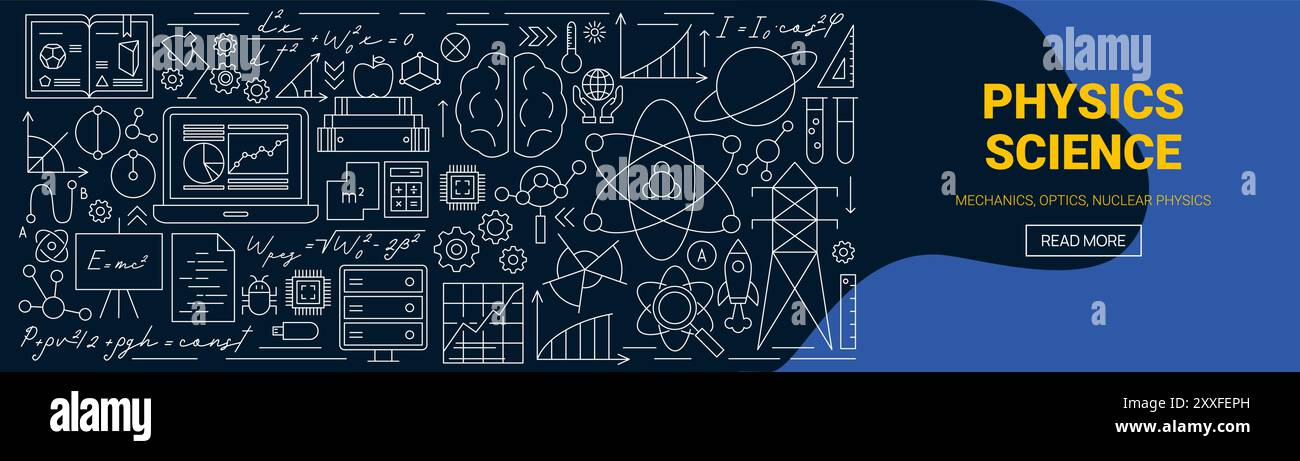 Line Physics Science Web Banner Stock Vector Image & Art - Alamy