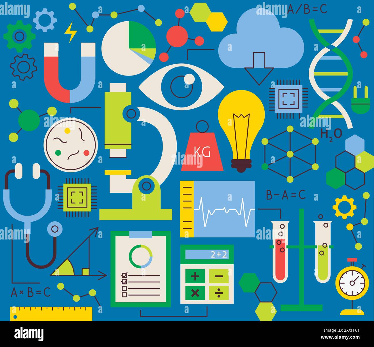 Physics Science Flat Line Stock Vector Image & Art - Alamy