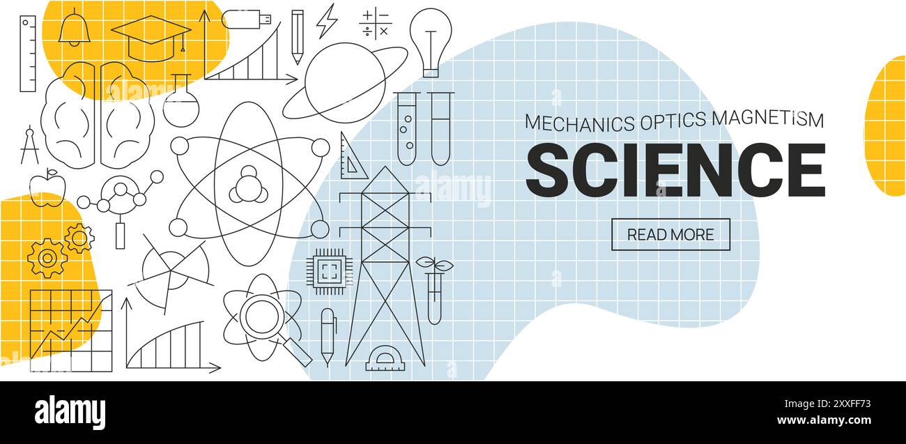 Science Physics Line Web Banner Stock Vector Image & Art - Alamy