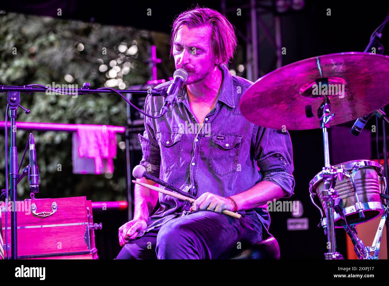 Milan Italy. 22th Aug 2024. The Belgian band TAKH performs live on ...