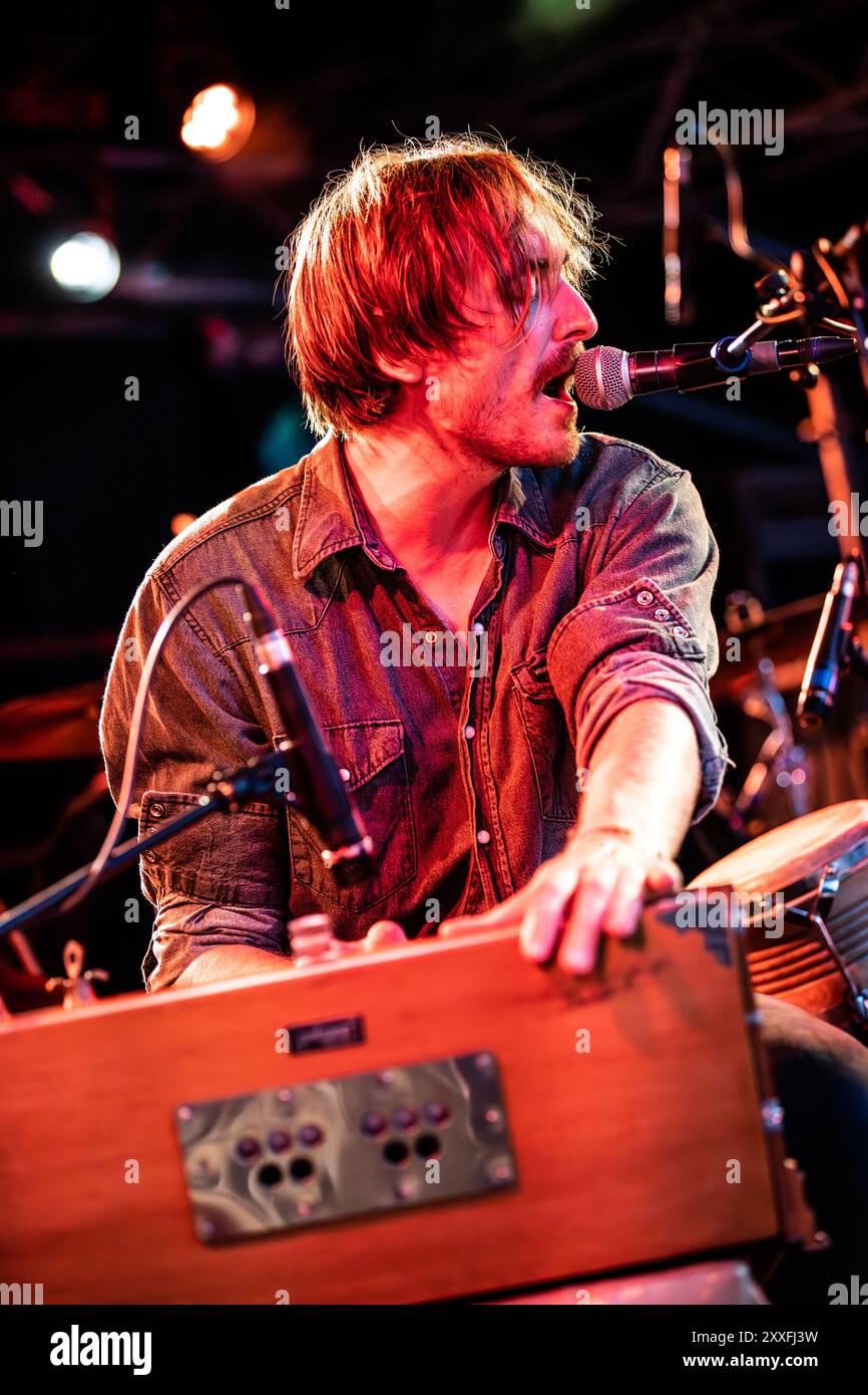 Milan Italy. 22th Aug 2024. The Belgian band TAKH performs live on ...