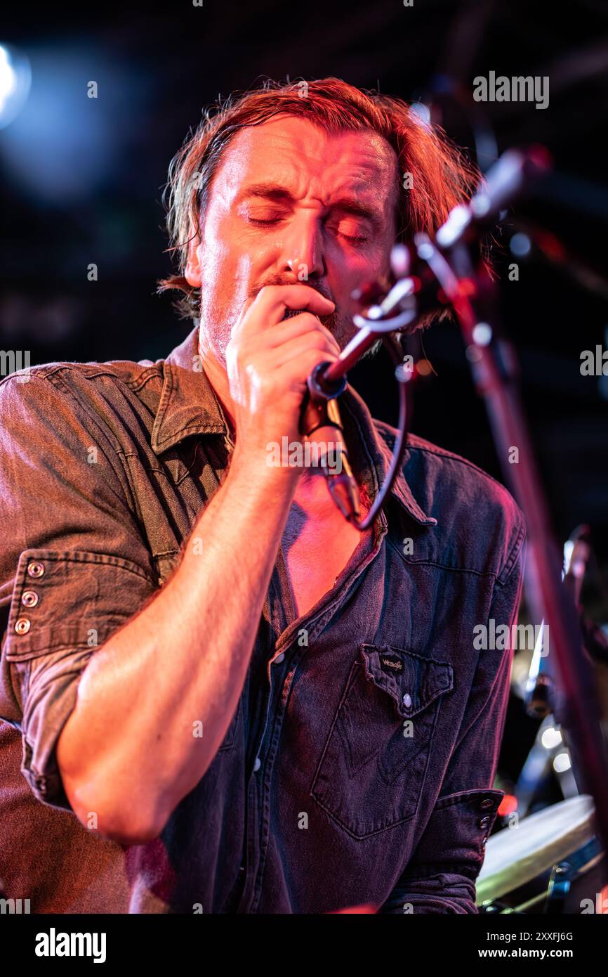 Milan Italy. 22th Aug 2024. The Belgian band TAKH performs live on ...