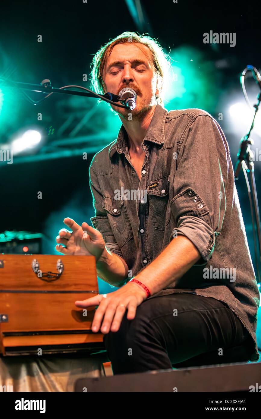 Milan Italy. 22th Aug 2024. The Belgian band TAKH performs live on ...