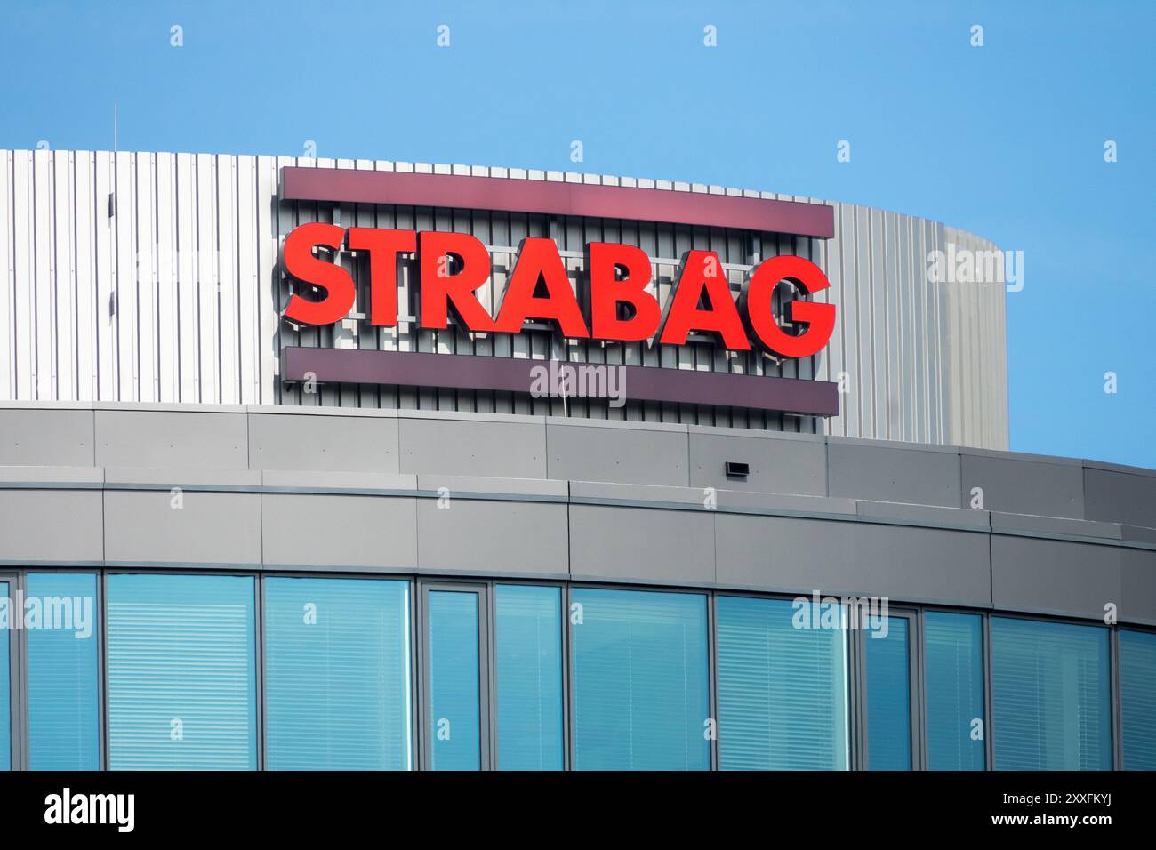 Strabag Se Logo KONSKIE, POLAND February 22, 2022: Strabag SE Logo