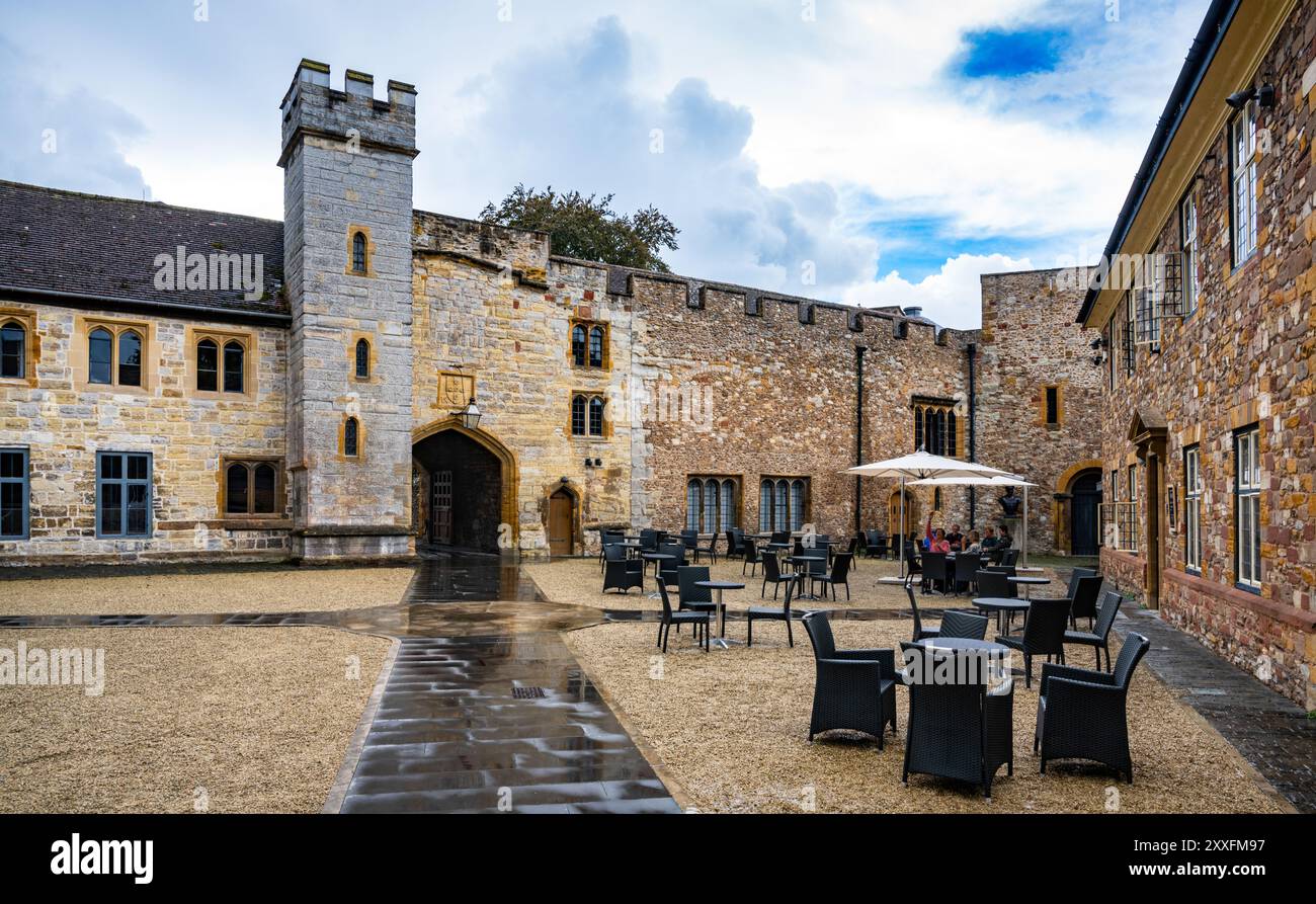 The courtyard of Taunton Castle, which houses the Museum of Somerset ...