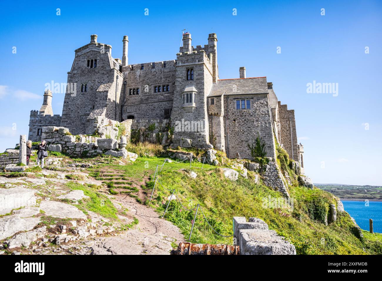 The castle and chapel of St Michael's Mount have been the home of the St Aubyn family since 1650 ...