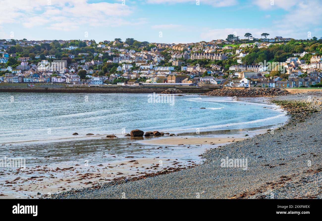 The fishing port of Newlyn, seen from the area of Wherrytown, on the ...