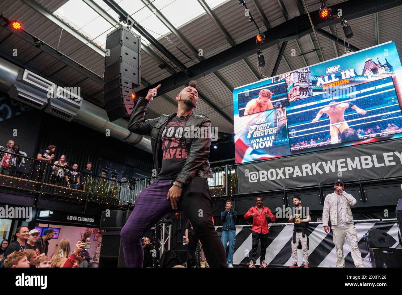 London, UK. 24 August, 2024. AEW Hosts a fan event at Boxpark Wembley ...