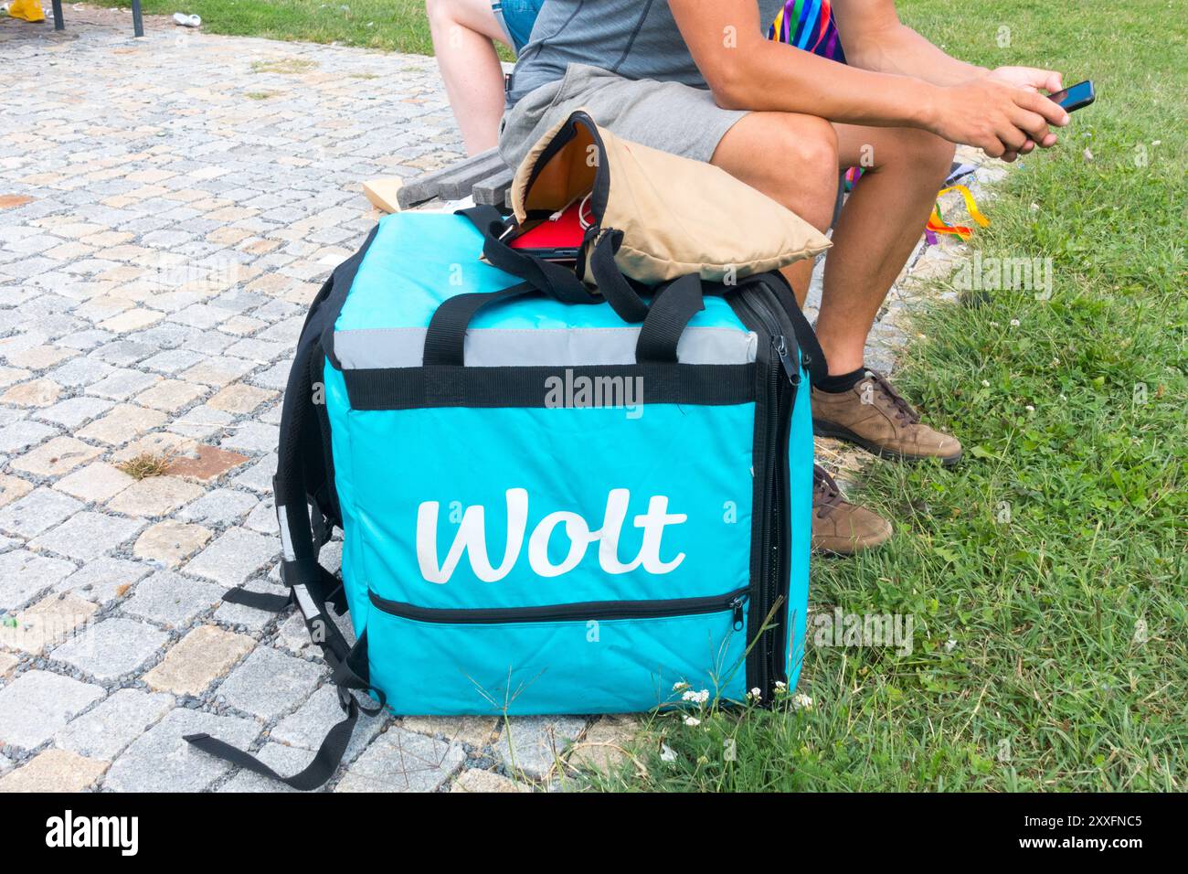 Wolt Courier Thermo Bag, Street, Food Delivery Service Prague Czech ...