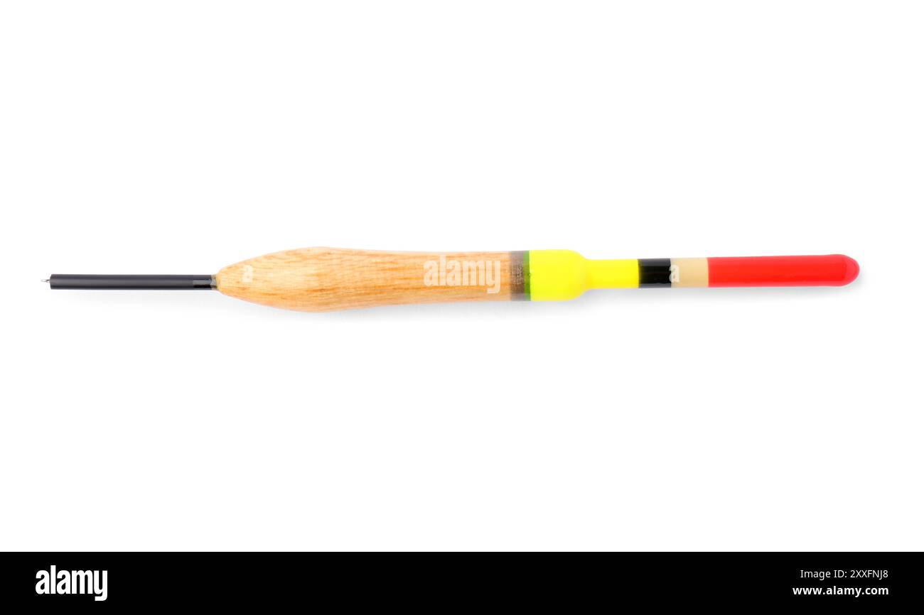 Fishing float isolated on white, top view. Angling equipment Stock ...