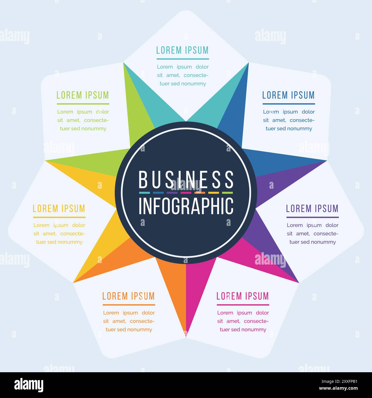 7 Options Infographic design 7 Steps, objects, elements or options ...