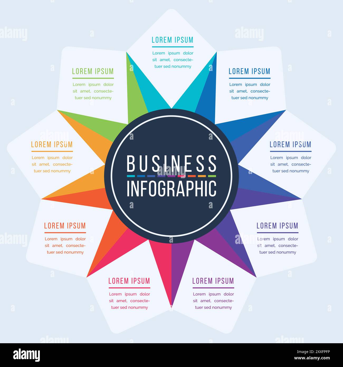 9 Options Infographic design 9 Steps, objects, elements or options ...