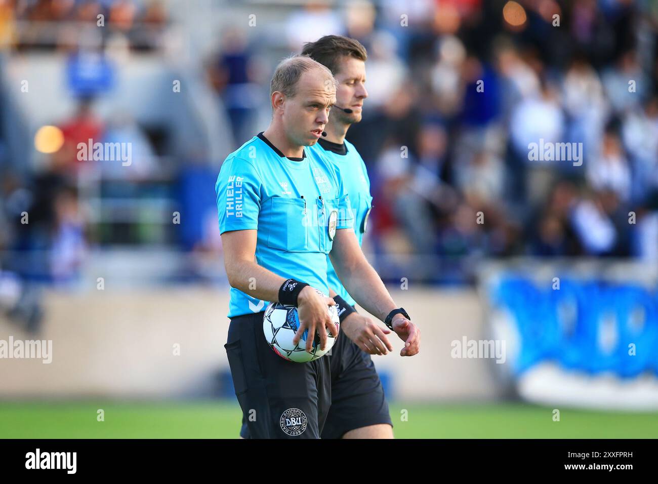 Copenhagen, Denmark. 23rd, August 2024. Referee Jonas Bogelund seen ...