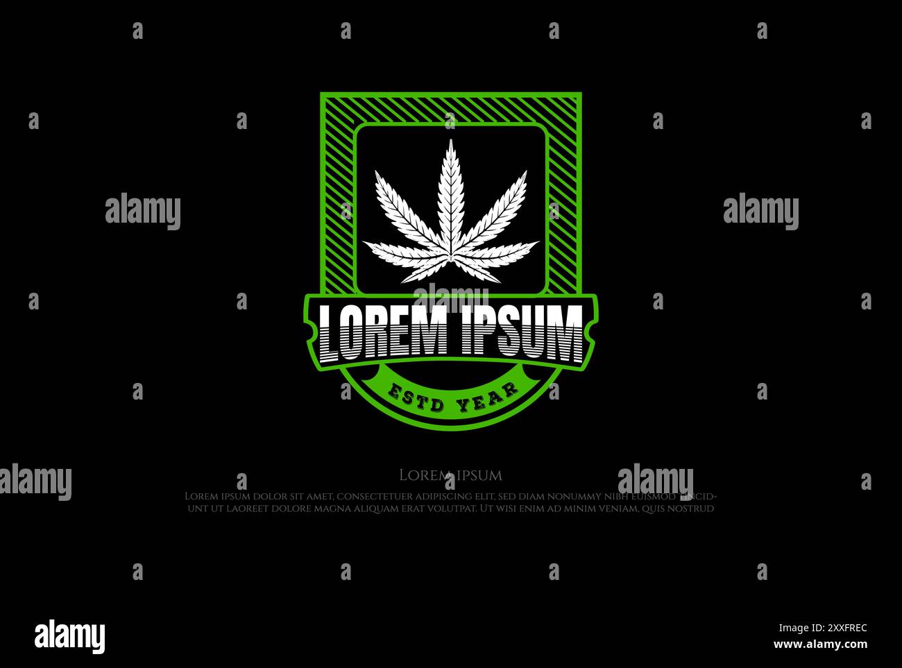 Cbd label design template Stock Vector Images - Alamy