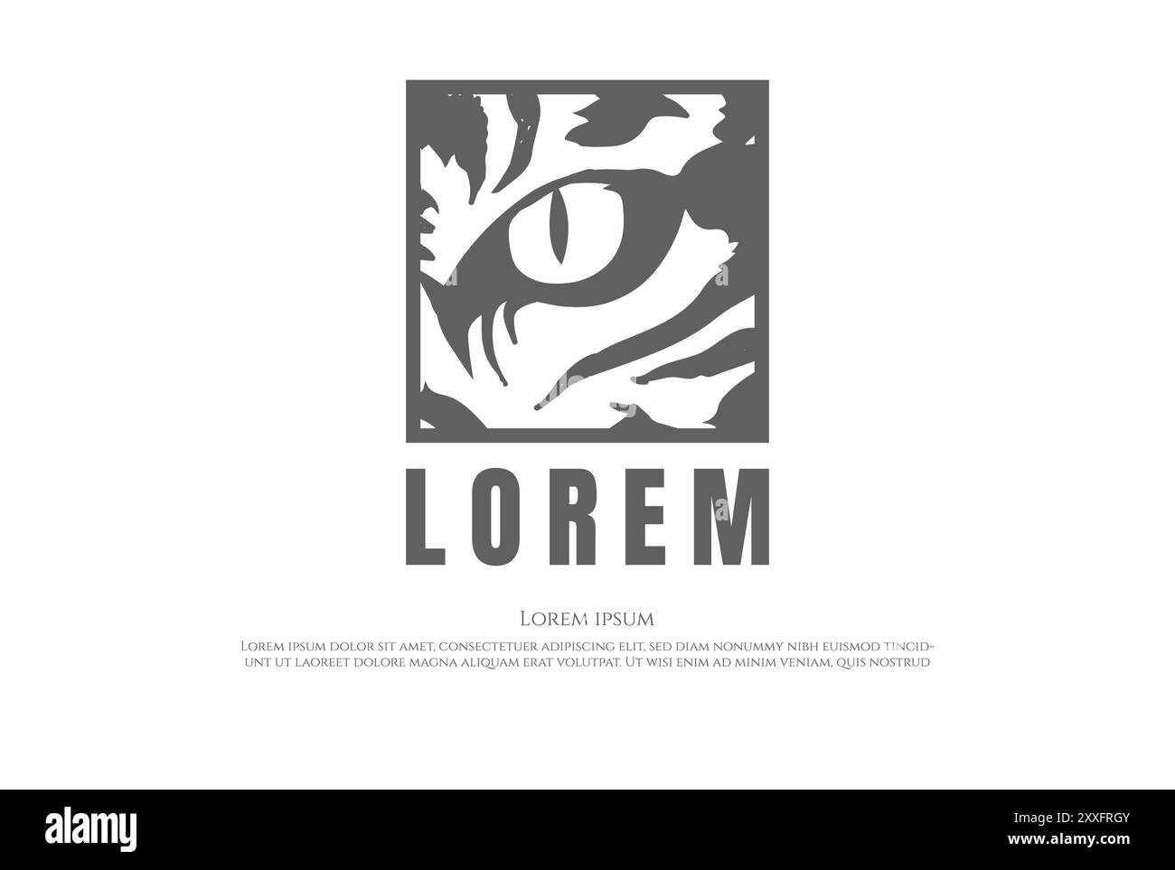 Wild Tiger Leopard Jaguar Puma Panther Eye for Wildlife Safari Logo ...