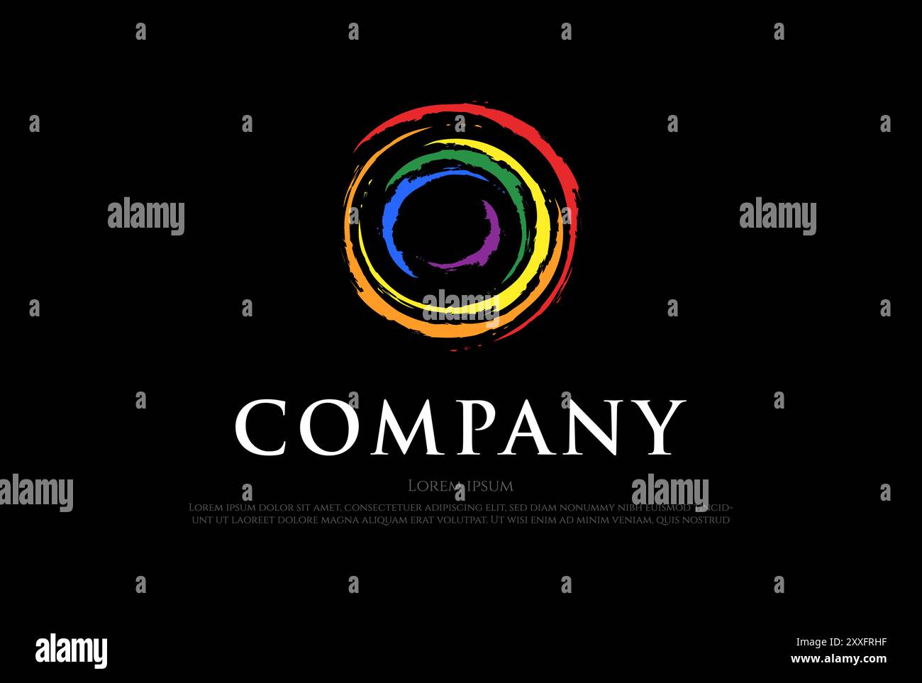 Abstract Colorful Circle Paint Splash Logo Design Vector Stock Vector ...