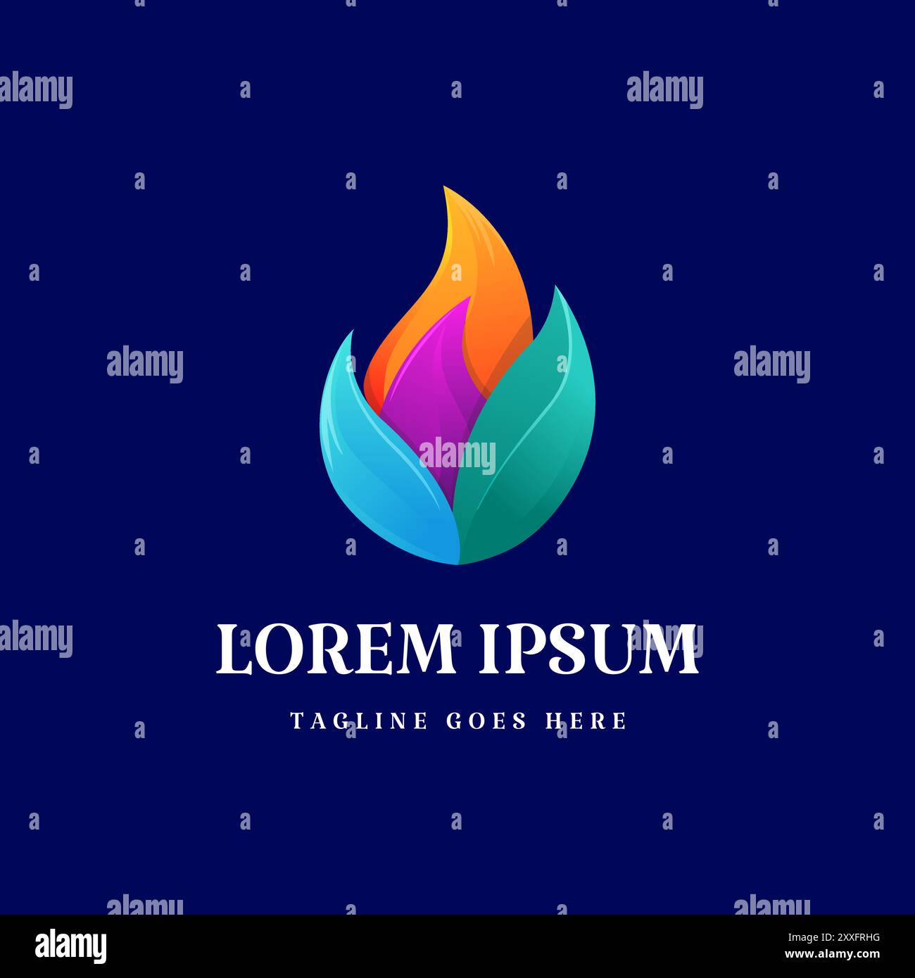 Modern Colorful Flame or Fire Logo Design Vector Stock Vector Image ...