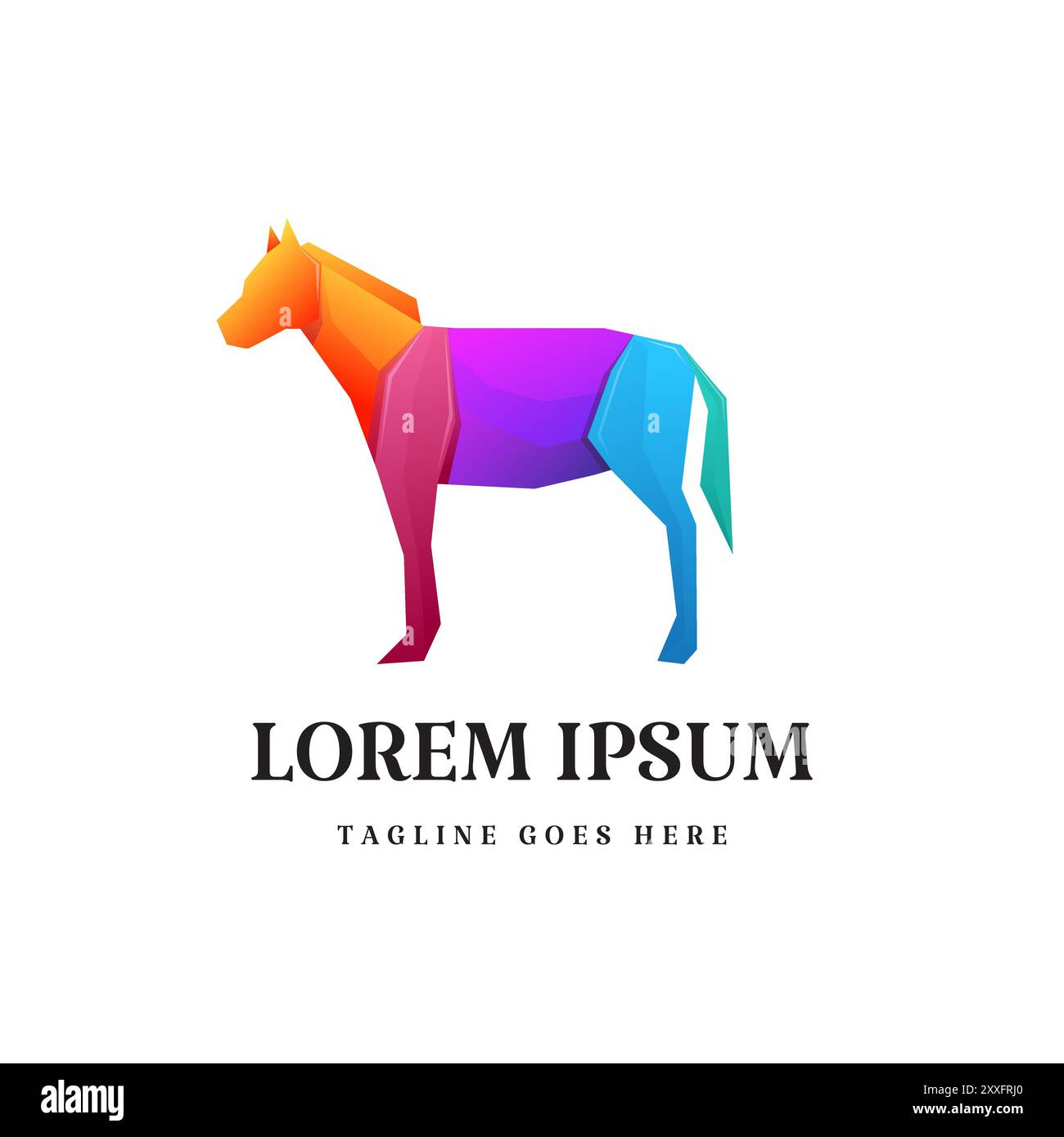 Modern geometric horse hi-res stock photography and images - Alamy