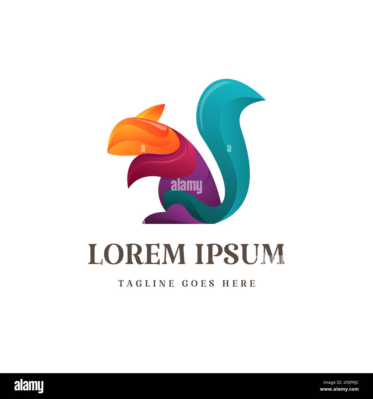 Colorful Squirrel Logo Design Vector Stock Vector Image & Art - Alamy