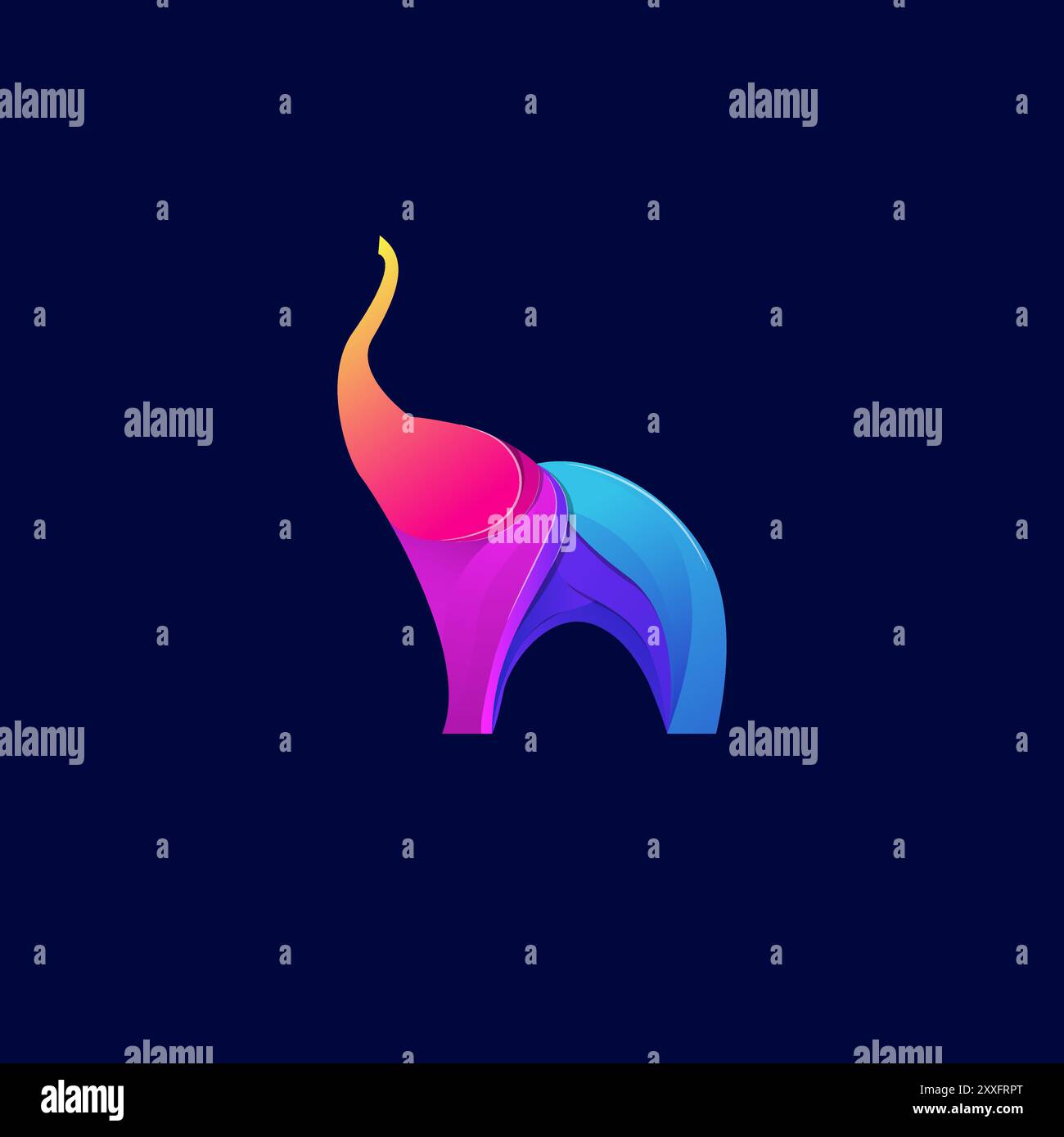 Modern elephant logo hi-res stock photography and images - Alamy